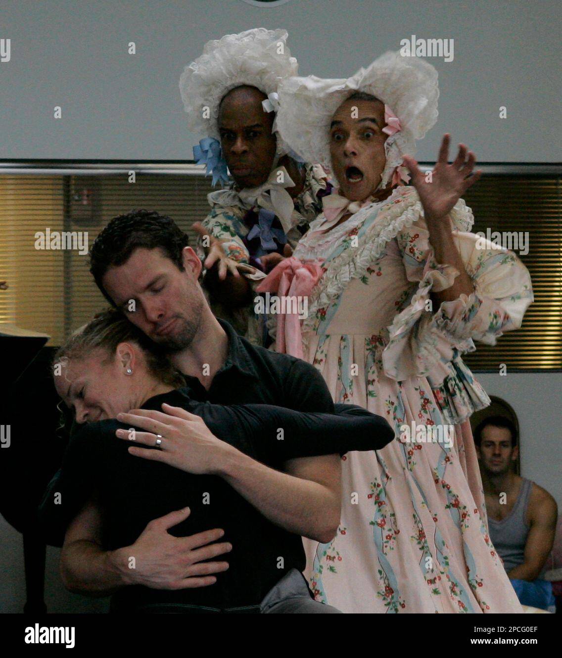 Christian Holder and Gary Chryst, back left and right, rehearse their ...