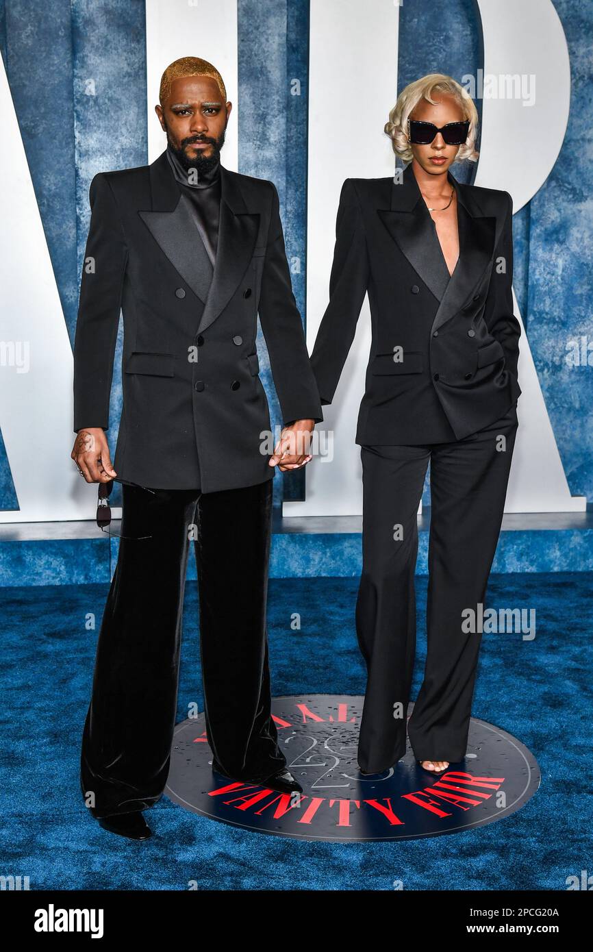 USA. 13th Mar, 2023. LaKeith Stanfield and Kasmere Trice walking on the ...