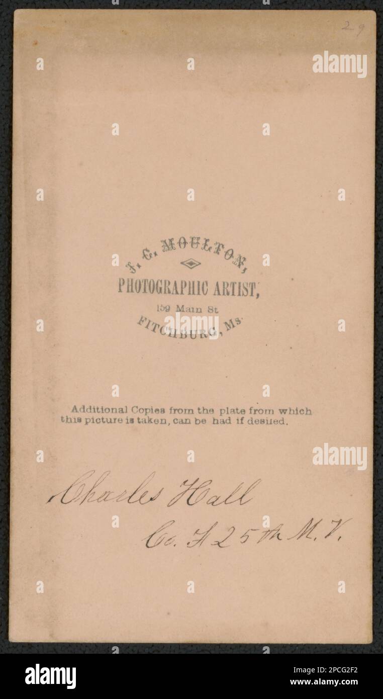 First Sergeant Charles Hall of Co. F, 25th Massachusetts Infantry ...