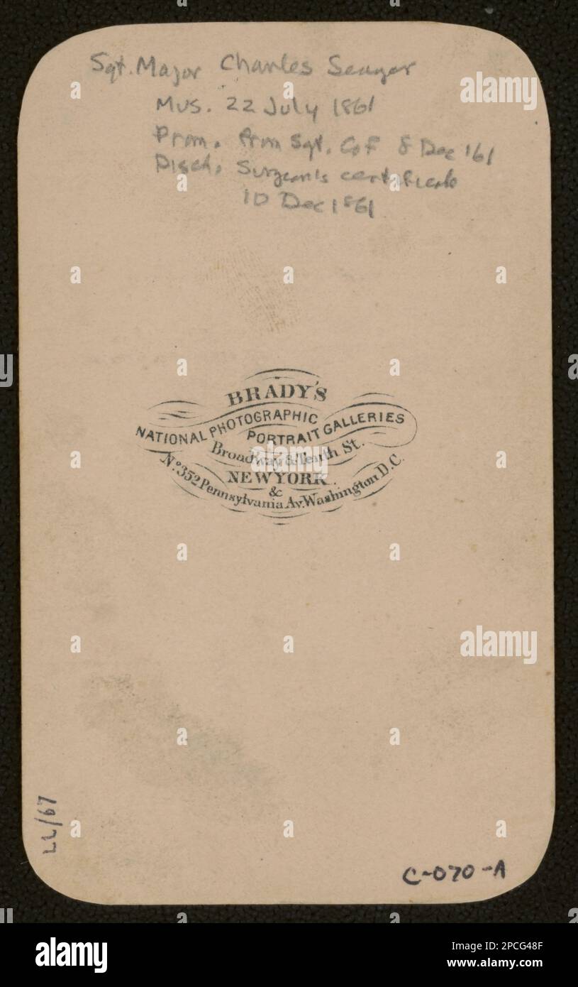 Sergeant Major Charles Seager of Co. F, 62nd Pennsylvania Infantry ...