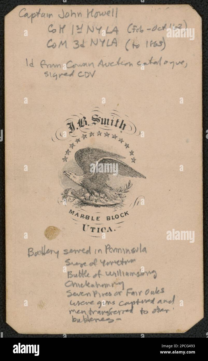 Captain John Henry Howell of Battery A and Battery H, 1st New York ...