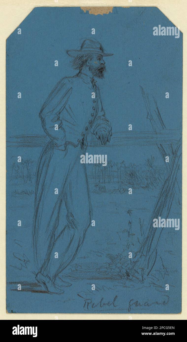 Rebel guard. Morgan collection of Civil War drawings. Guards, 1860-1870 ...