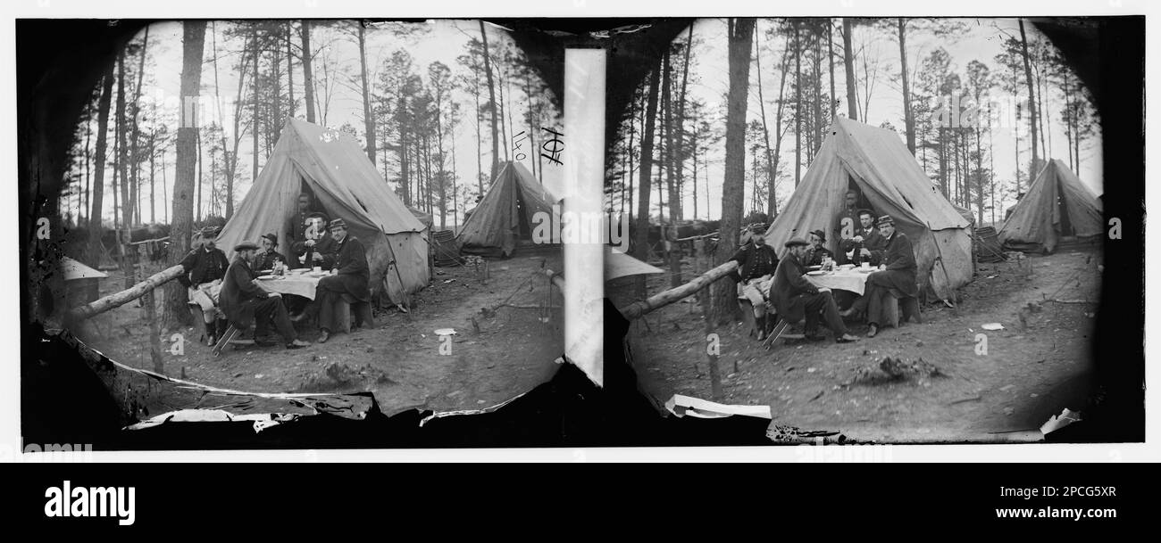 Brandy Station, Virginia. A breakfast party at headquarters. Army of ...
