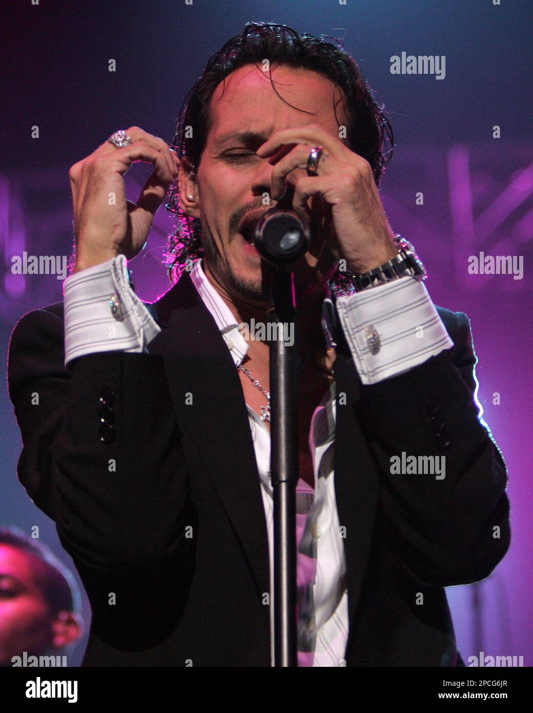 Musical artist Marc Anthony performs on the first night of his current ...