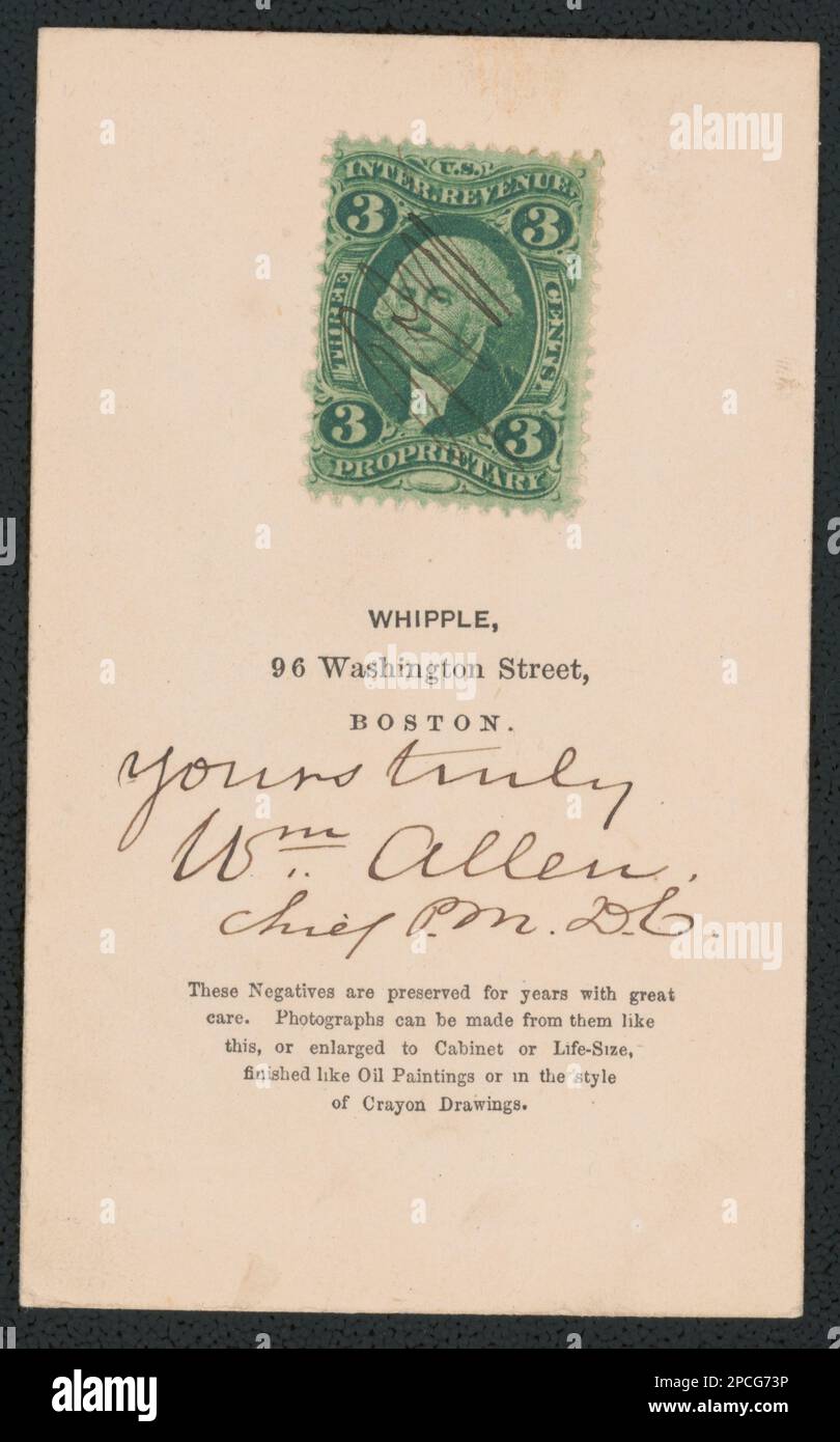 Lieutenant Colonel William Allen of Paymaster's Dept., U.S. Volunteers ...