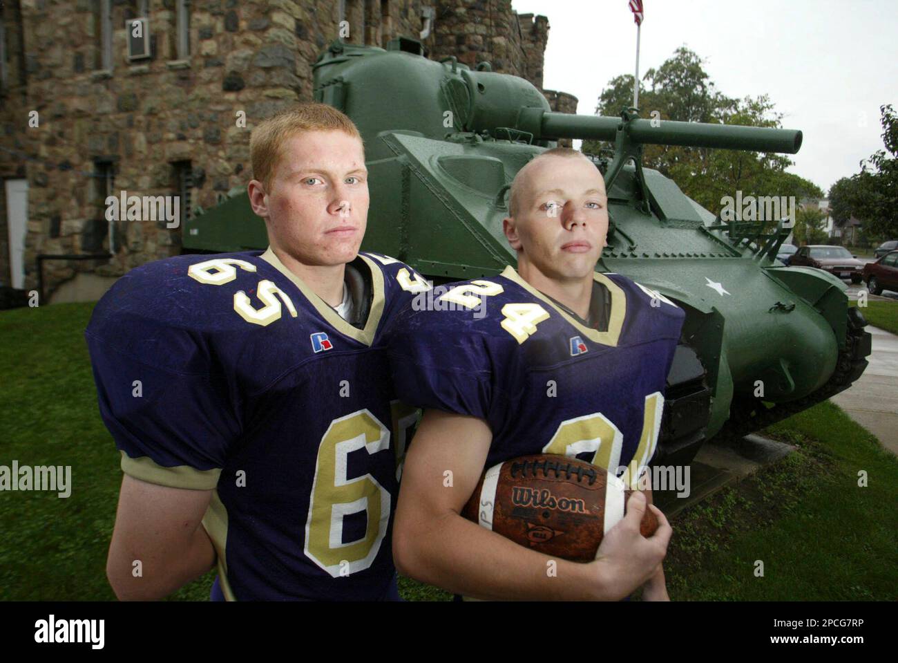 Eaton High School senior football players Evan Terry, left, and Cody ...
