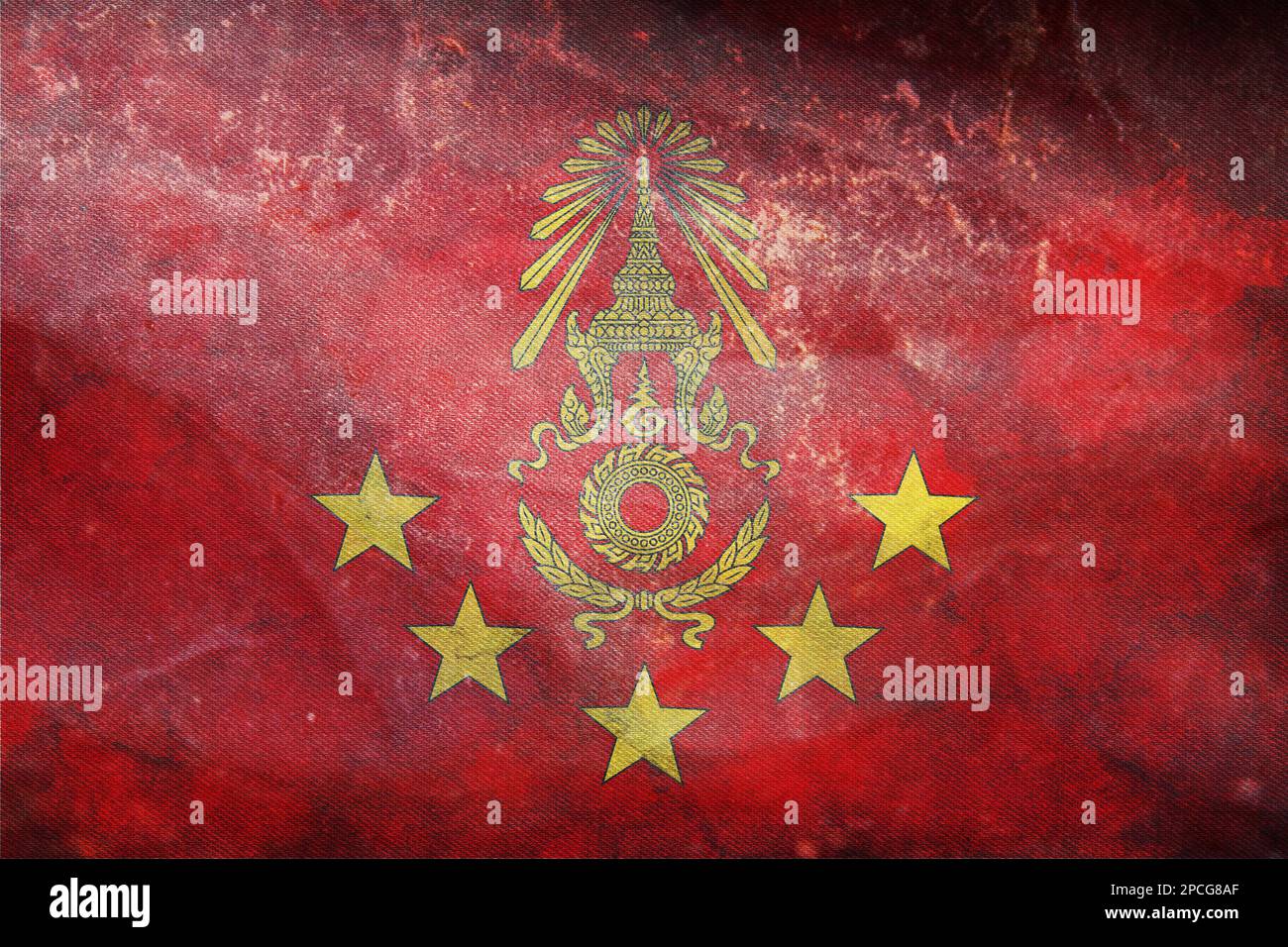 Top view of retro flag Commander-in-Chief of the Royal Thai Army ...