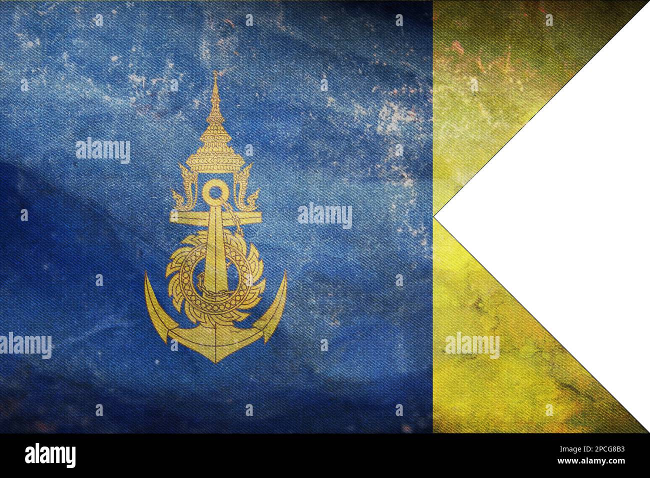 Top view of retro flag Commander of the Royal Thai Marine Corps ...