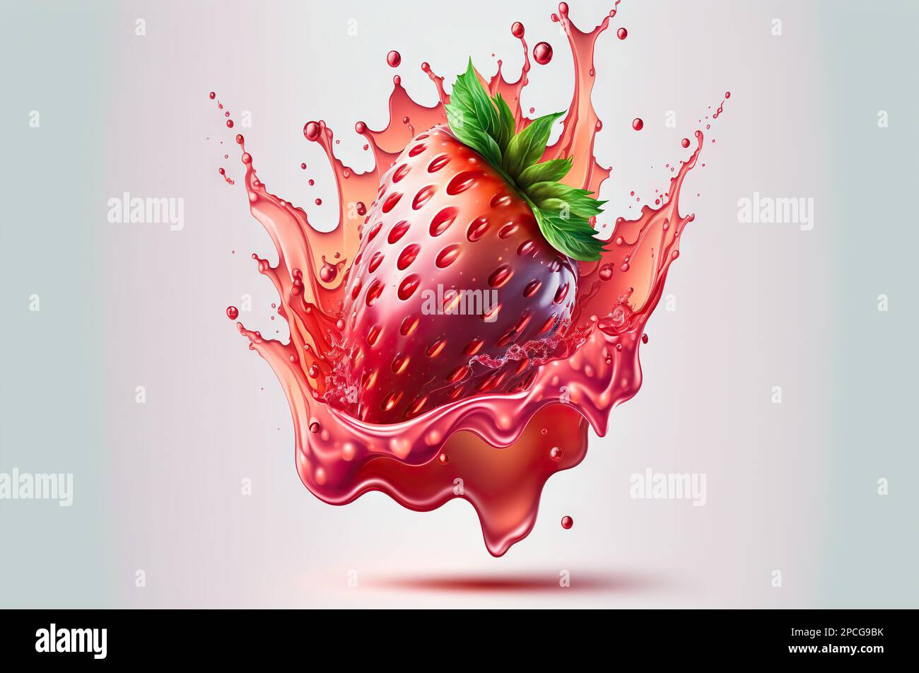 Strawberry juice splash hi-res stock photography and images - Alamy