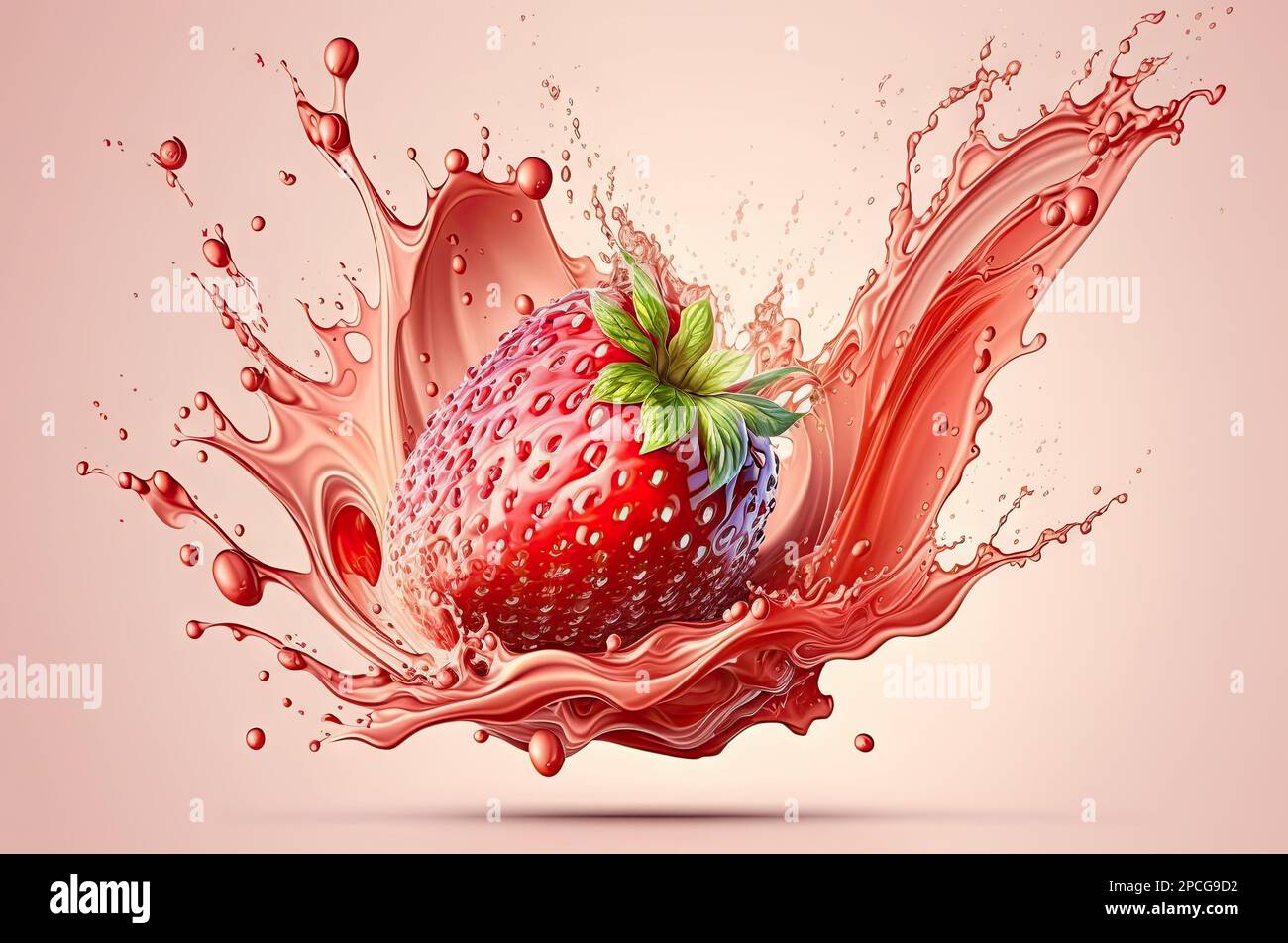 Strawberry juice splash hi-res stock photography and images - Alamy