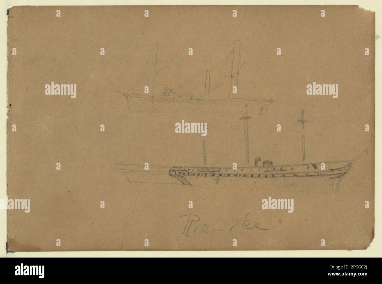 Roanoke ship 1860 1870 hi-res stock photography and images - Alamy