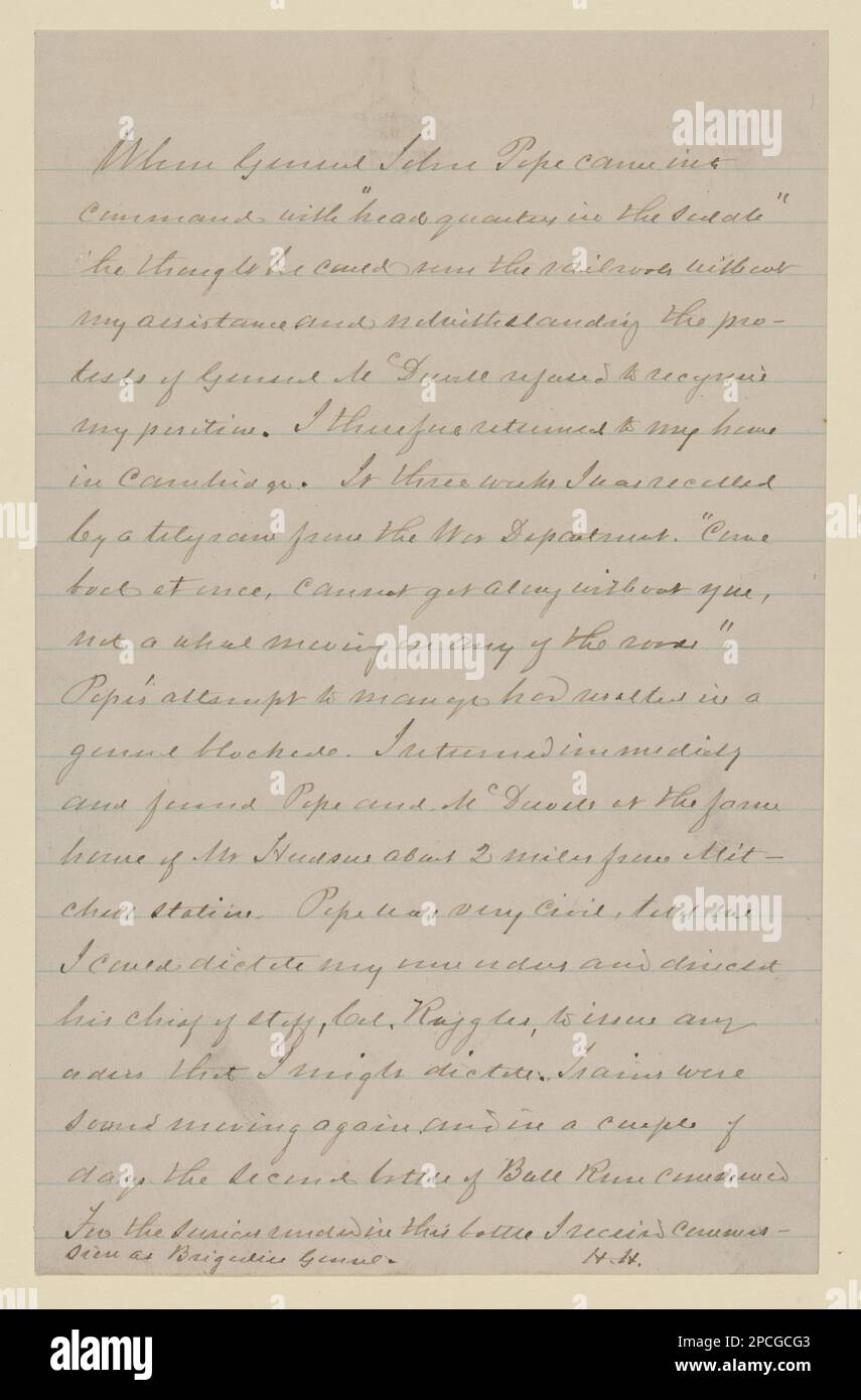 Residence of Mr. Hudson, headquarters of General Pope during the battle ...