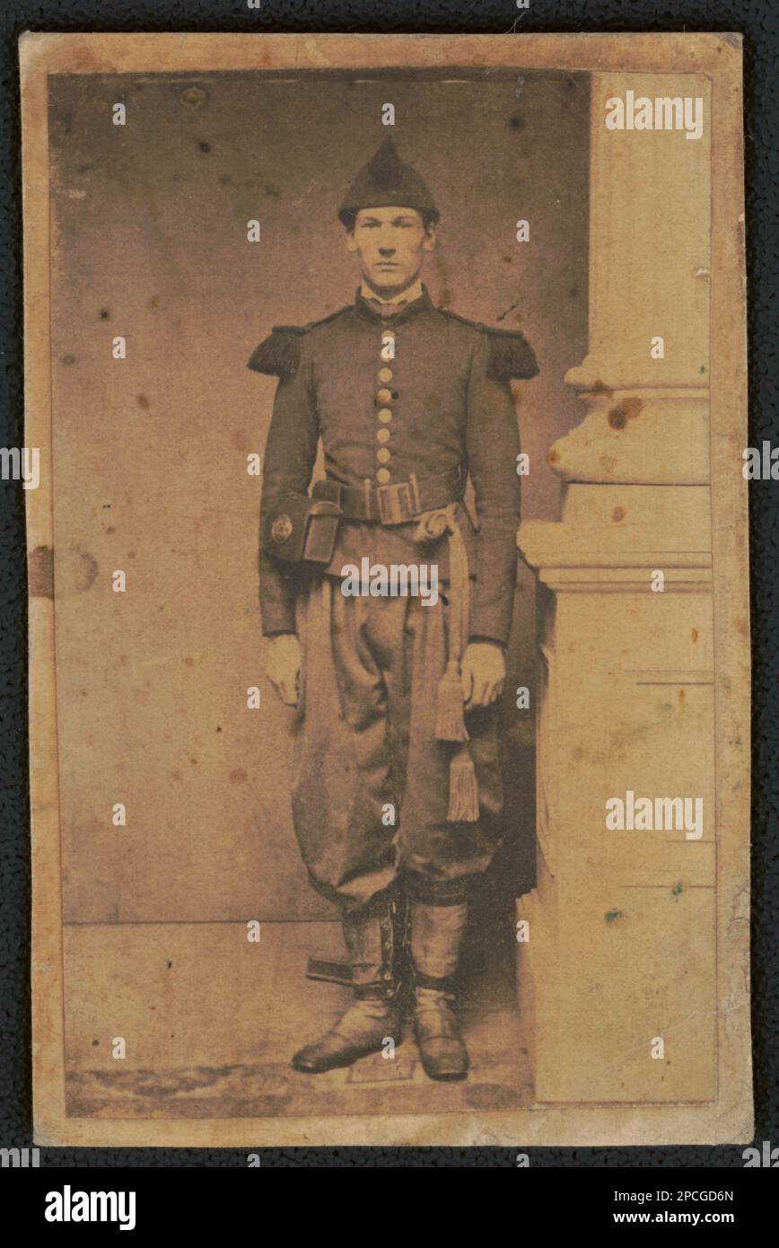 Unidentified soldier in Chasseur uniform of 18th Massachusetts Infantry ...