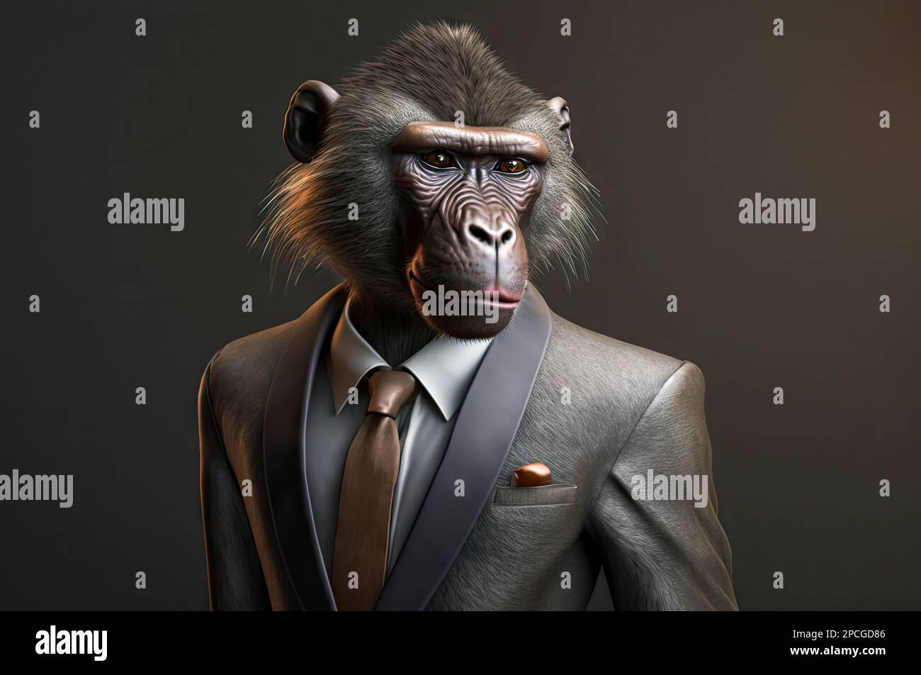 Monkey in suit hi-res stock photography and images - Alamy
