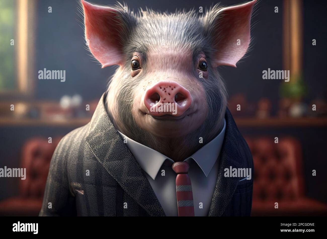 Anthropomorphic pig hi-res stock photography and images - Alamy