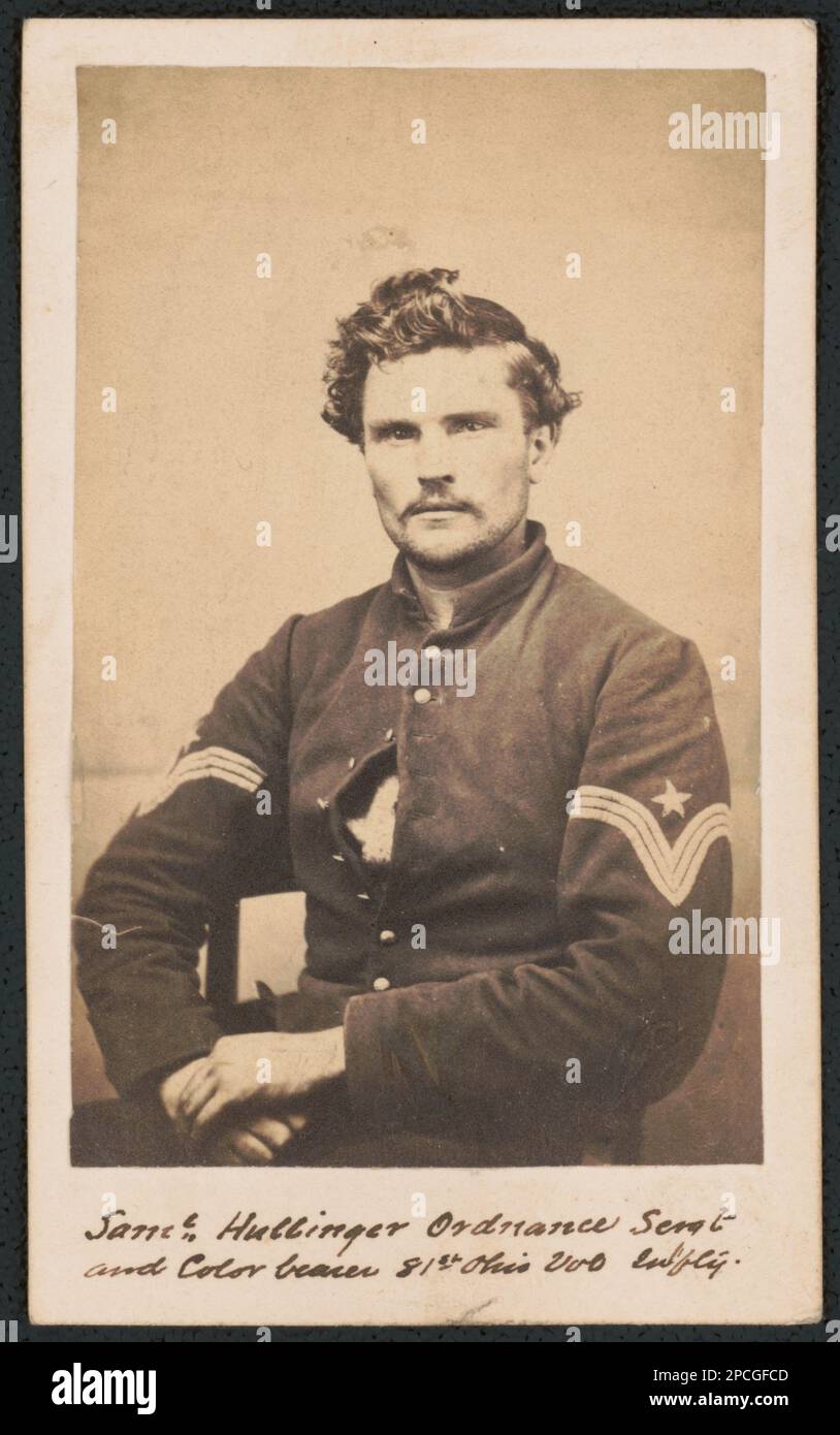 Private Samuel H. Hullinger of Co. E, 81st Ohio Infantry Regiment in ...