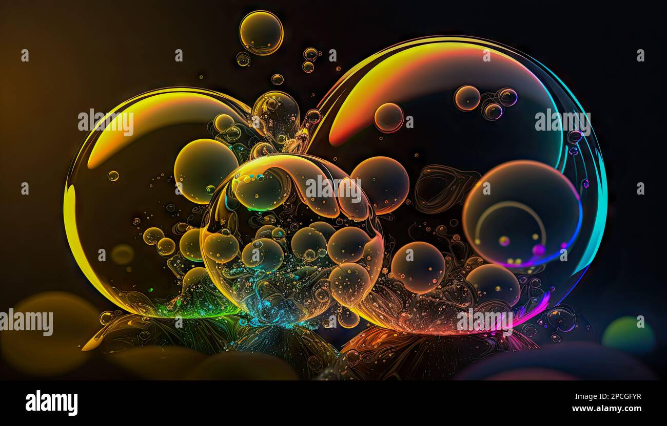 illustration of the colorful bubbles Stock Photo - Alamy