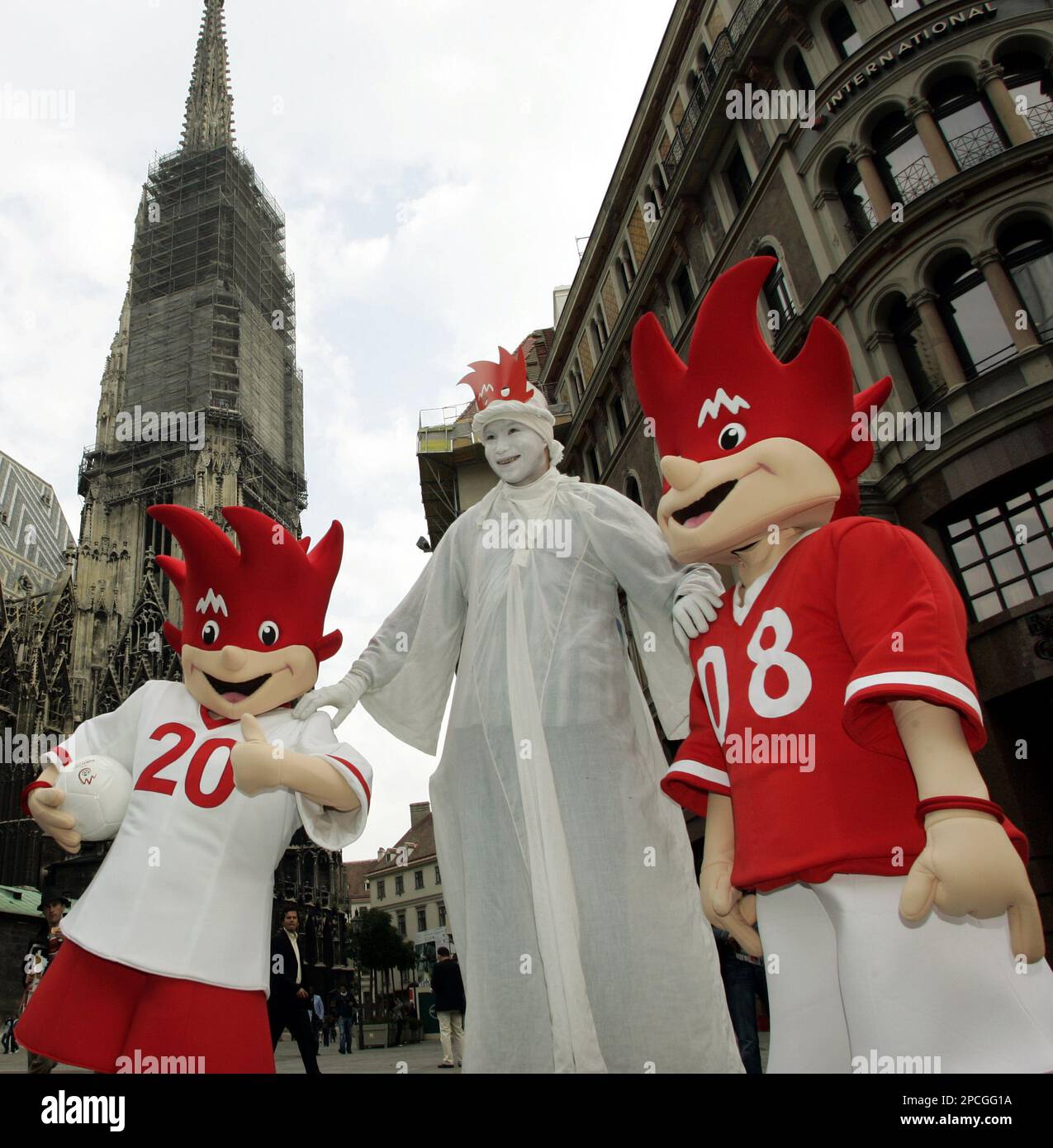 The mascots for the European Soccer Championships 2008 in Austria and ...