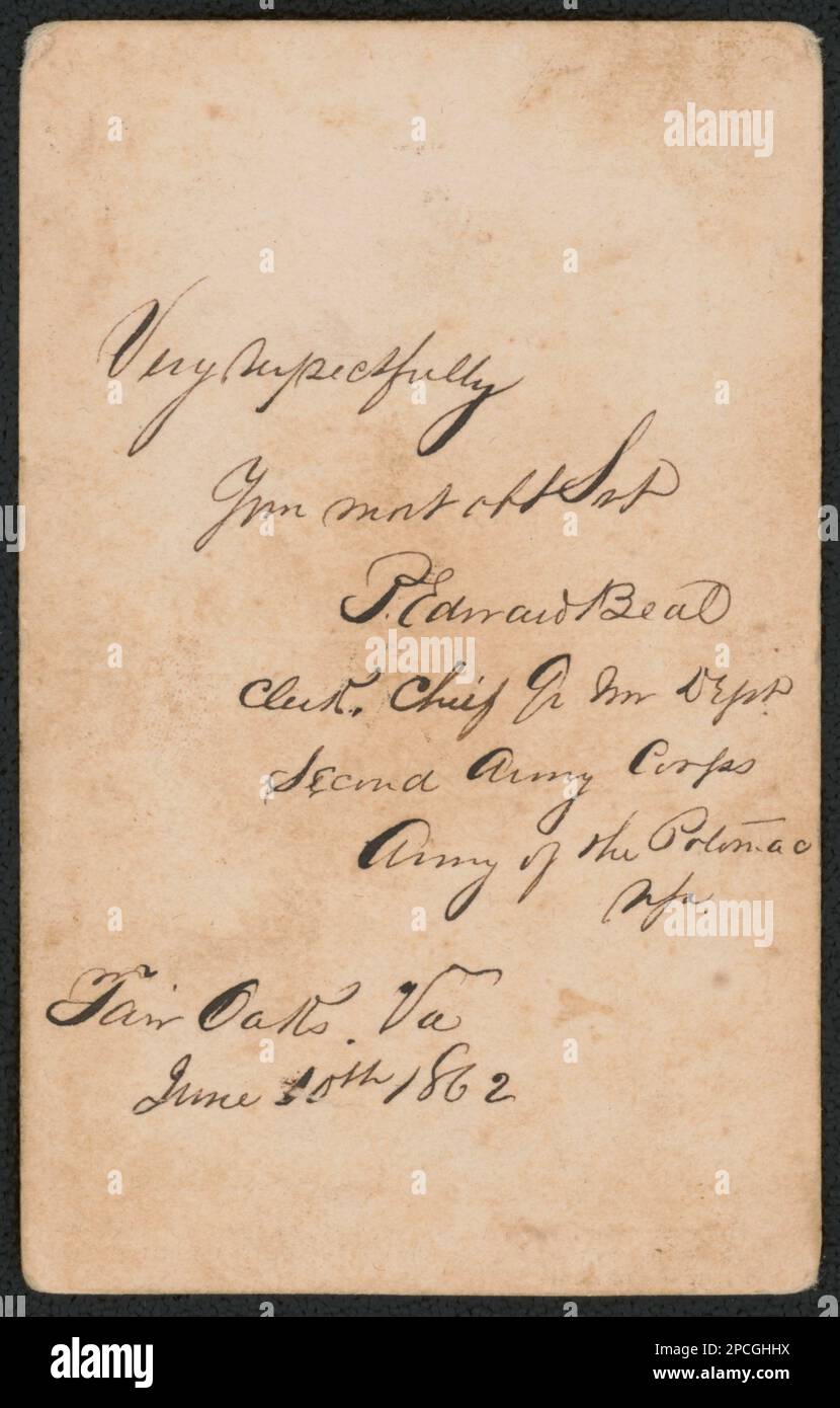 Clerk Chief P. Edward Beal of Quartermaster's Dept., 2nd Army Corps ...