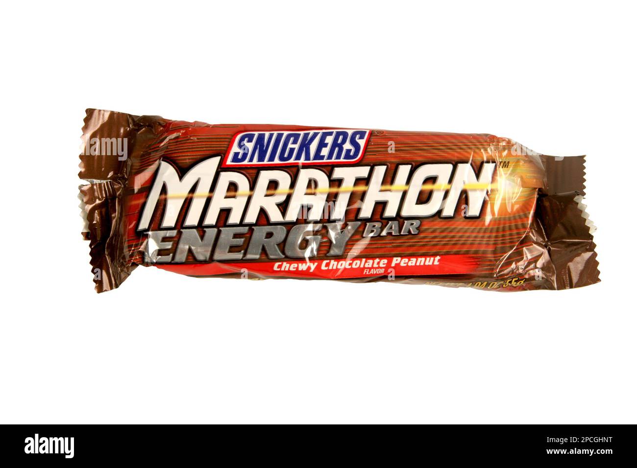A chewy chocolate peanut Snickers Marathon Energy bar. (AP Photo ...