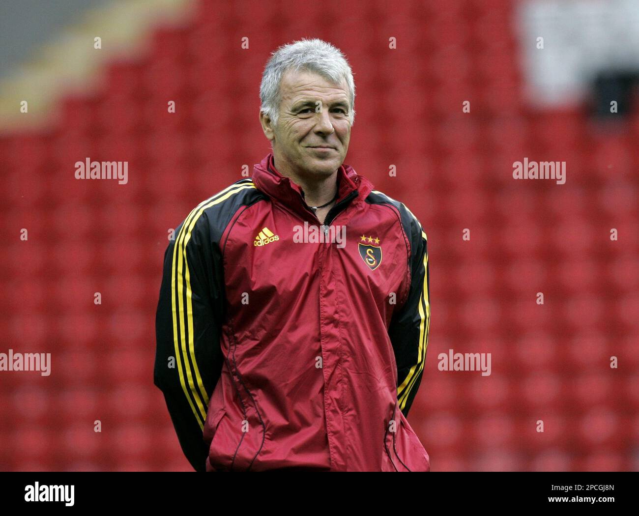 Galatasaray coach Eric Gerets of Belgium is seen during a training ...