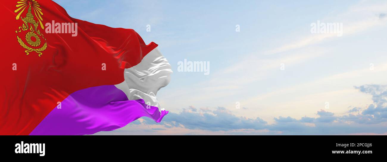 official flag of Identification Thai Army Battalion Signal Thailand at ...