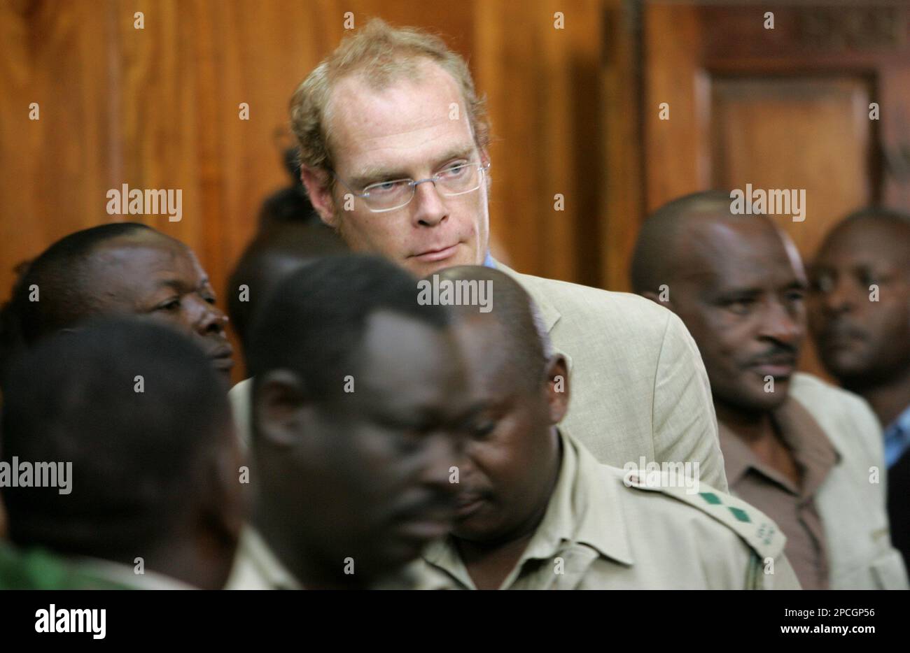 Tom Cholmondeley arrives at the Nairobi High court, in Kenya Monday ...