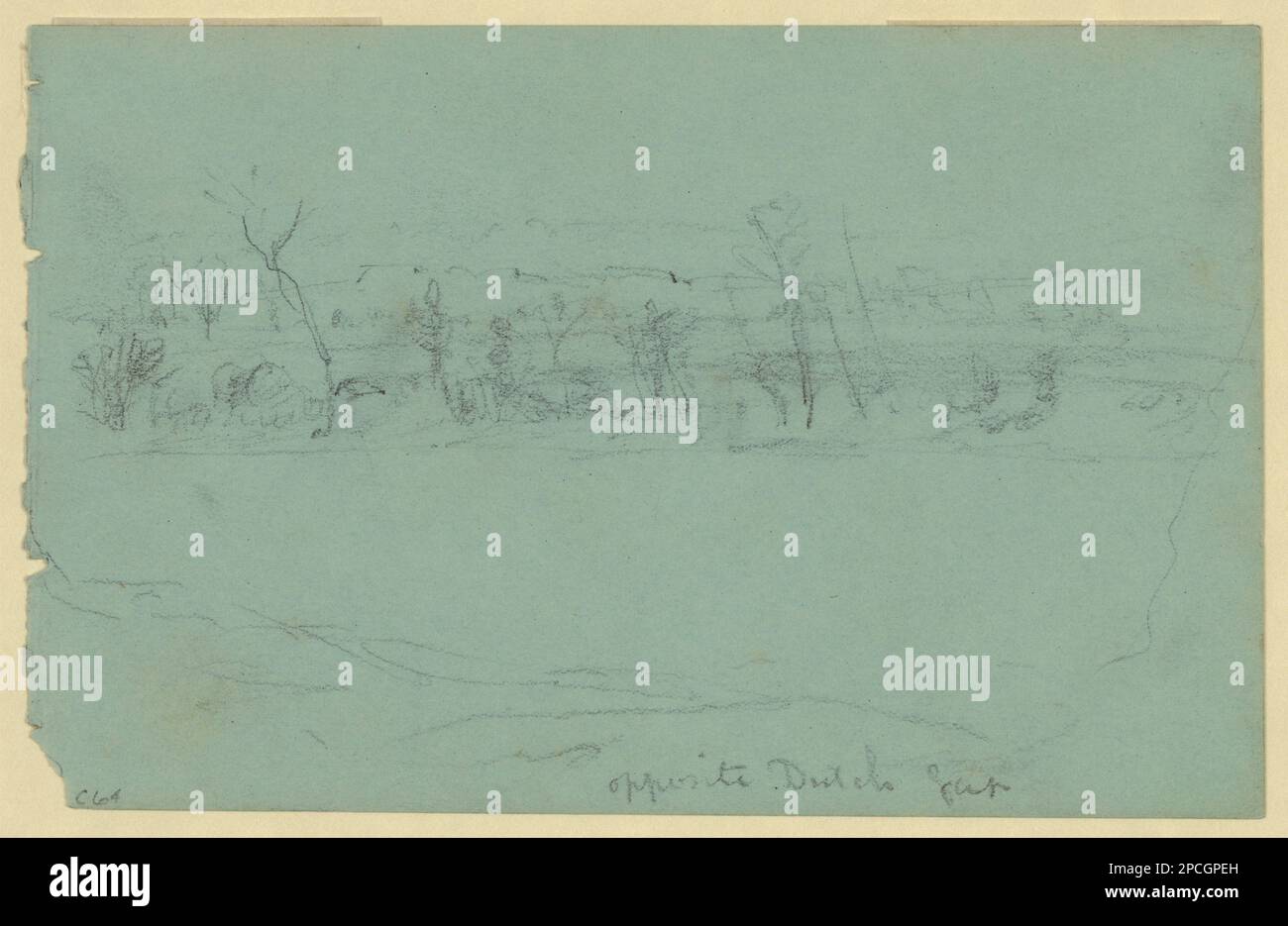 Opposite Dutch gap. Morgan collection of Civil War drawings. United ...