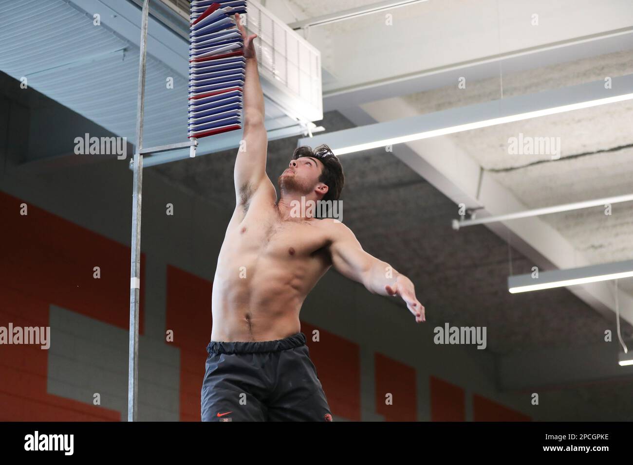 Oregon State football player graduate Michael Alfieri participates in ...