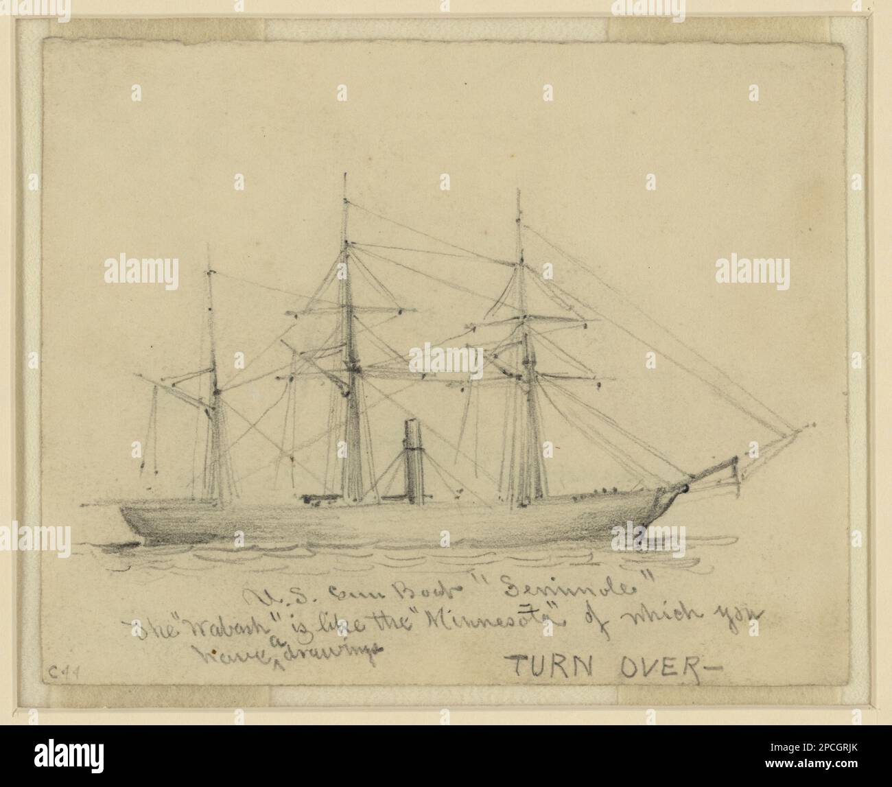 U.S. Gun Boat "Seminole". Morgan collection of Civil War drawings ...