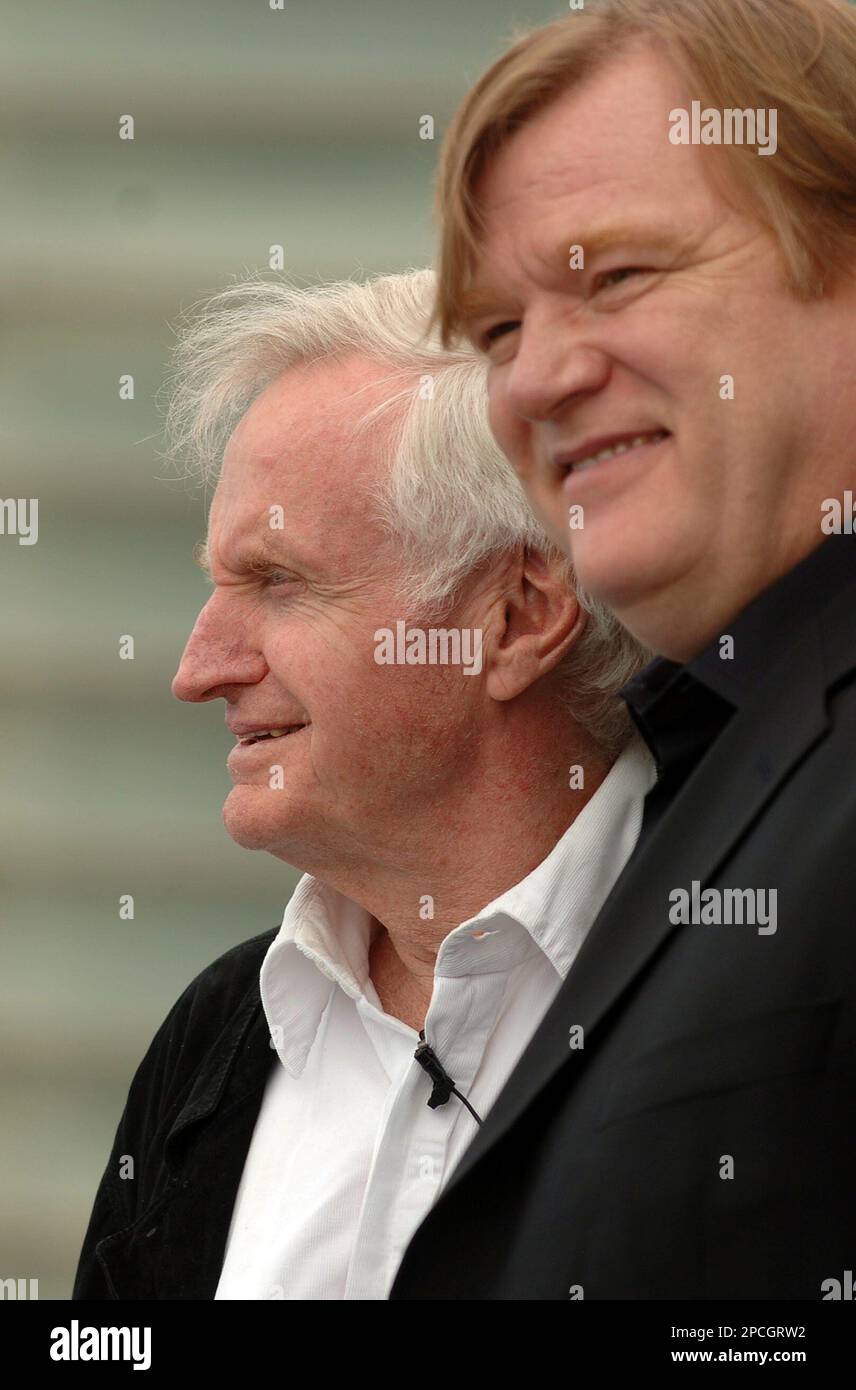 British film maker John Boorman, left, and actor Brendan Gleeson, from ...