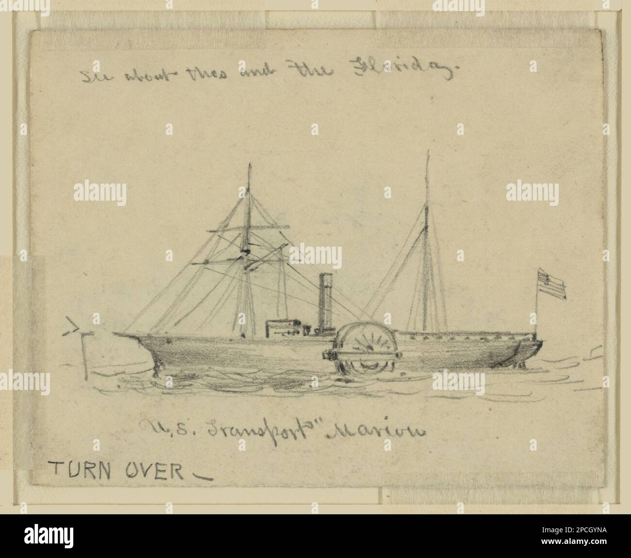 U.S. Transport Marion. Morgan collection of Civil War drawings. Marion ...
