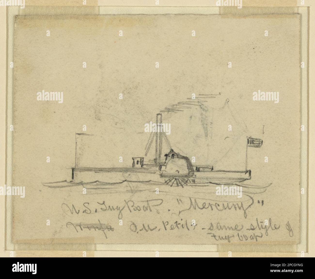 U.S. Tug Boat "Mercury". Morgan collection of Civil War drawings ...