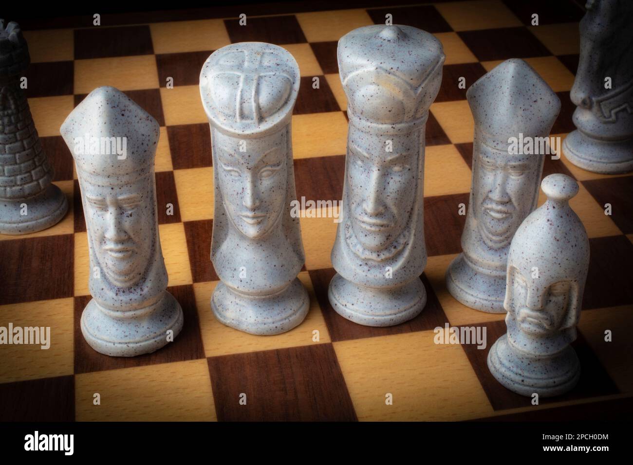 The Faces Of Chessmen Stock Photo - Alamy