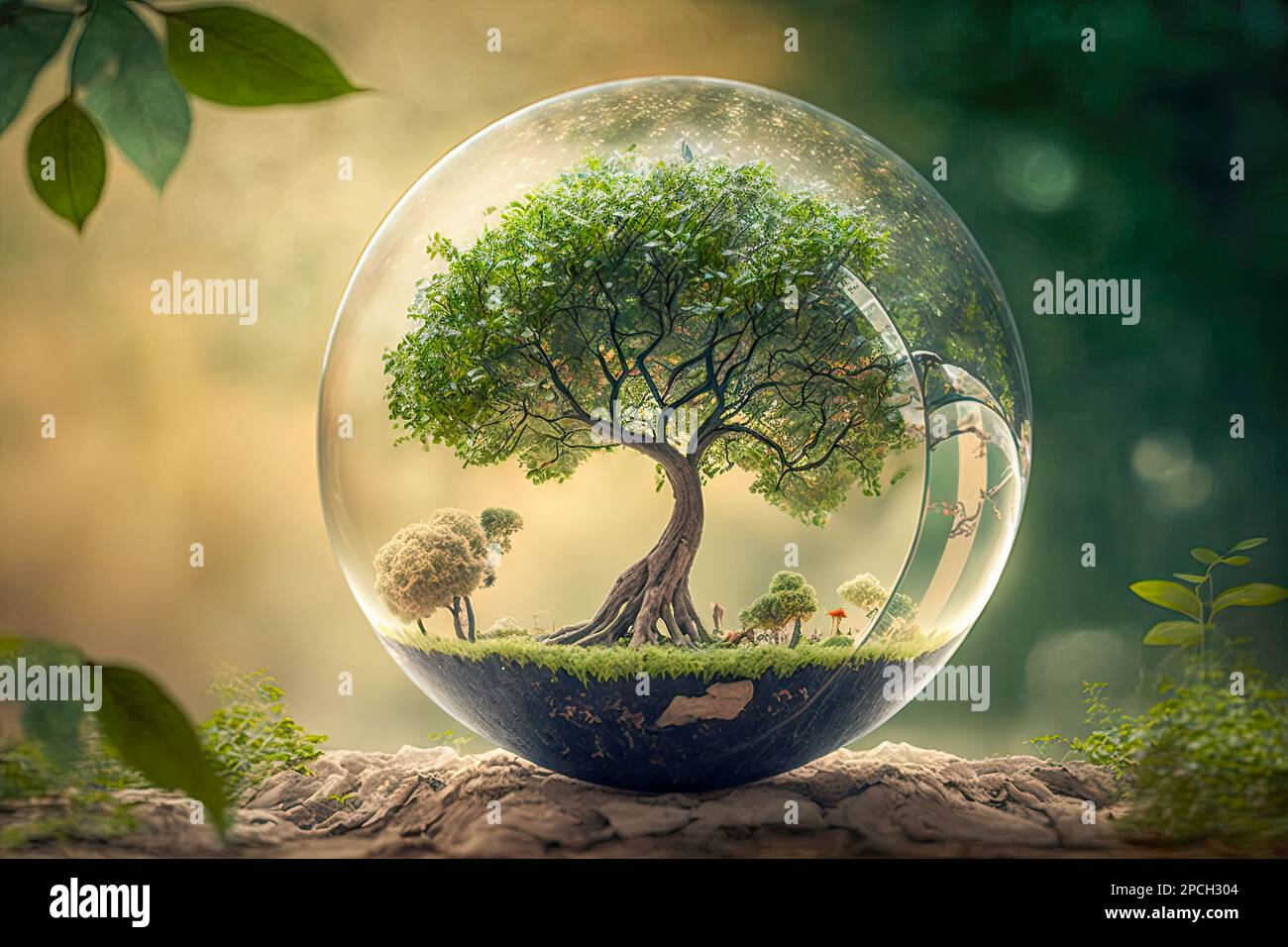 Ecosystem glass sphere hi-res stock photography and images - Alamy