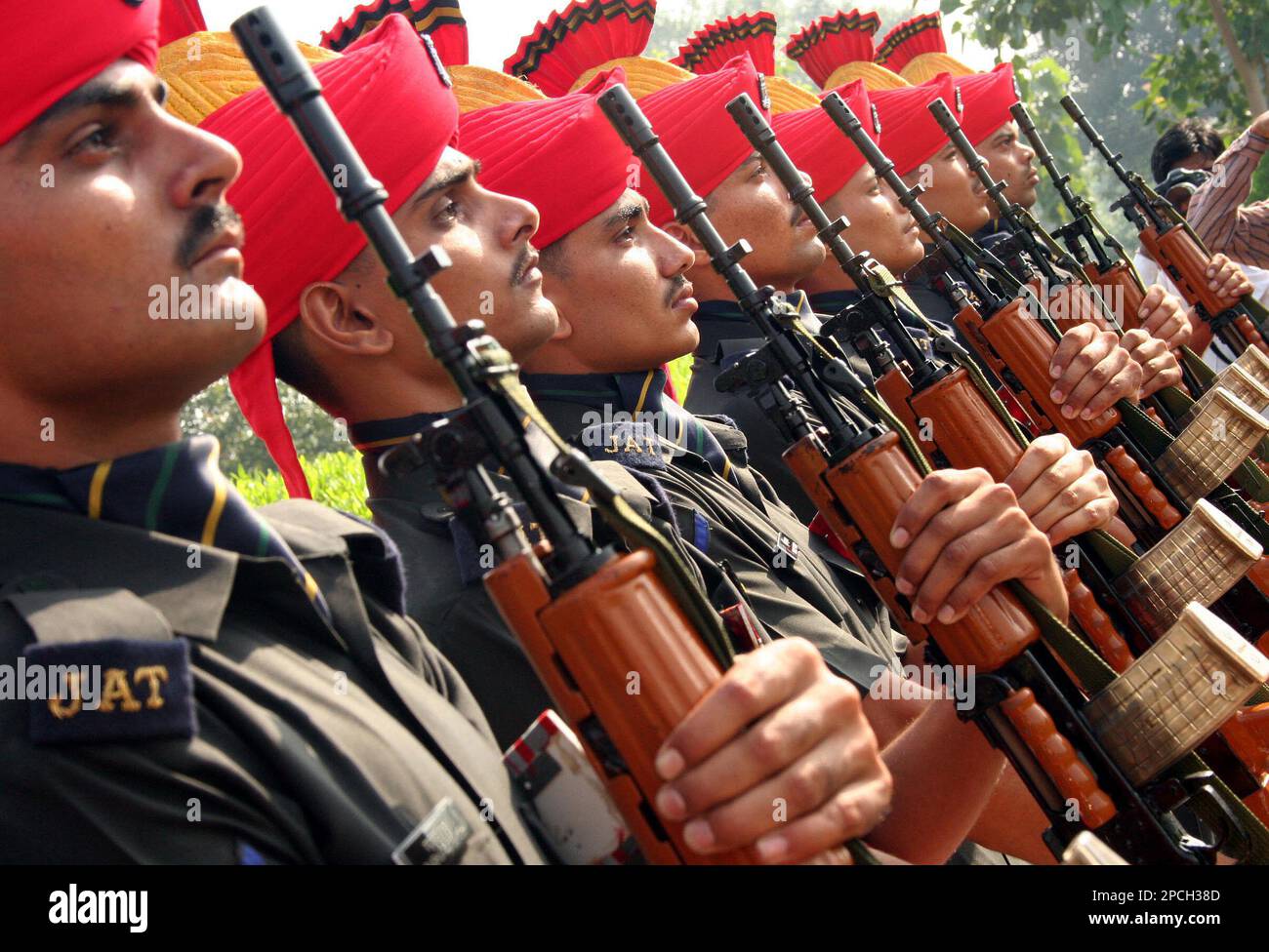 Indian Army soldiers stand guard at Dograi War Memorial, located near ...