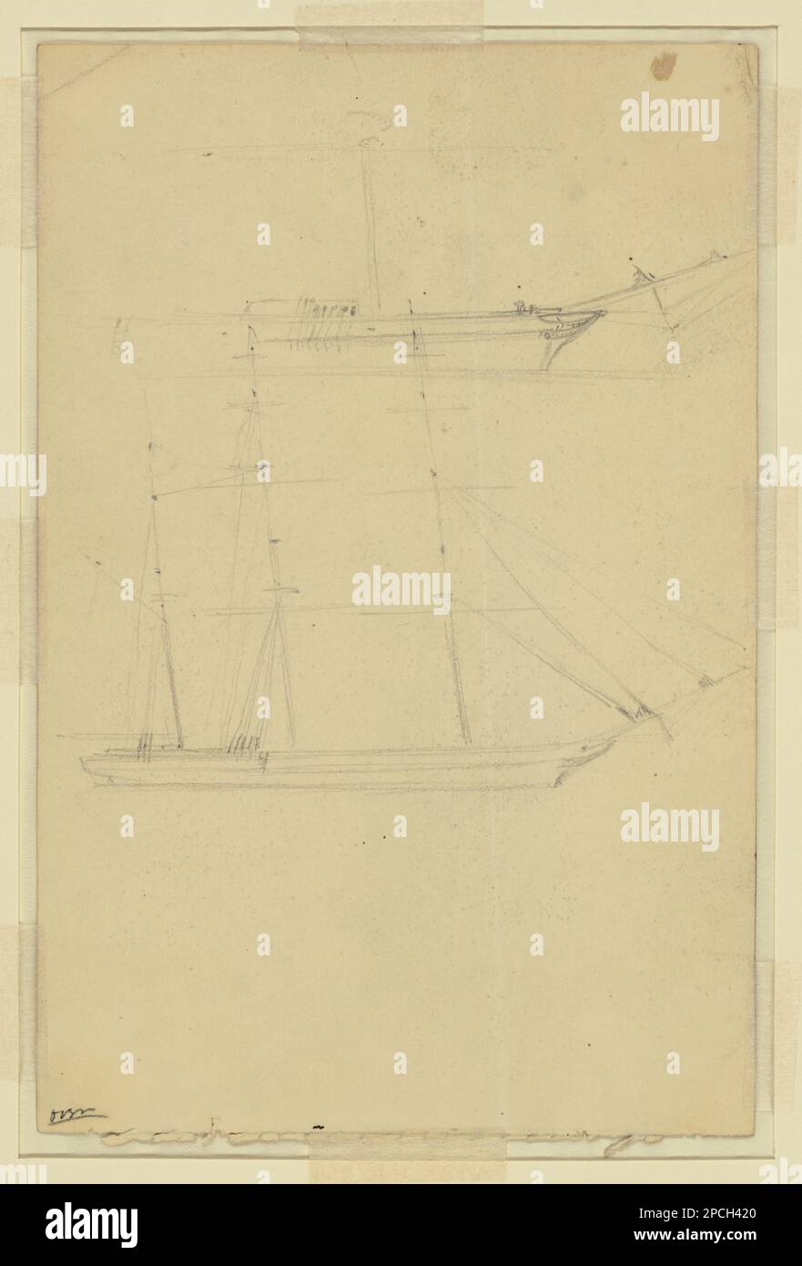 Gun deck, N. Carolina. Morgan collection of Civil War drawings. North ...