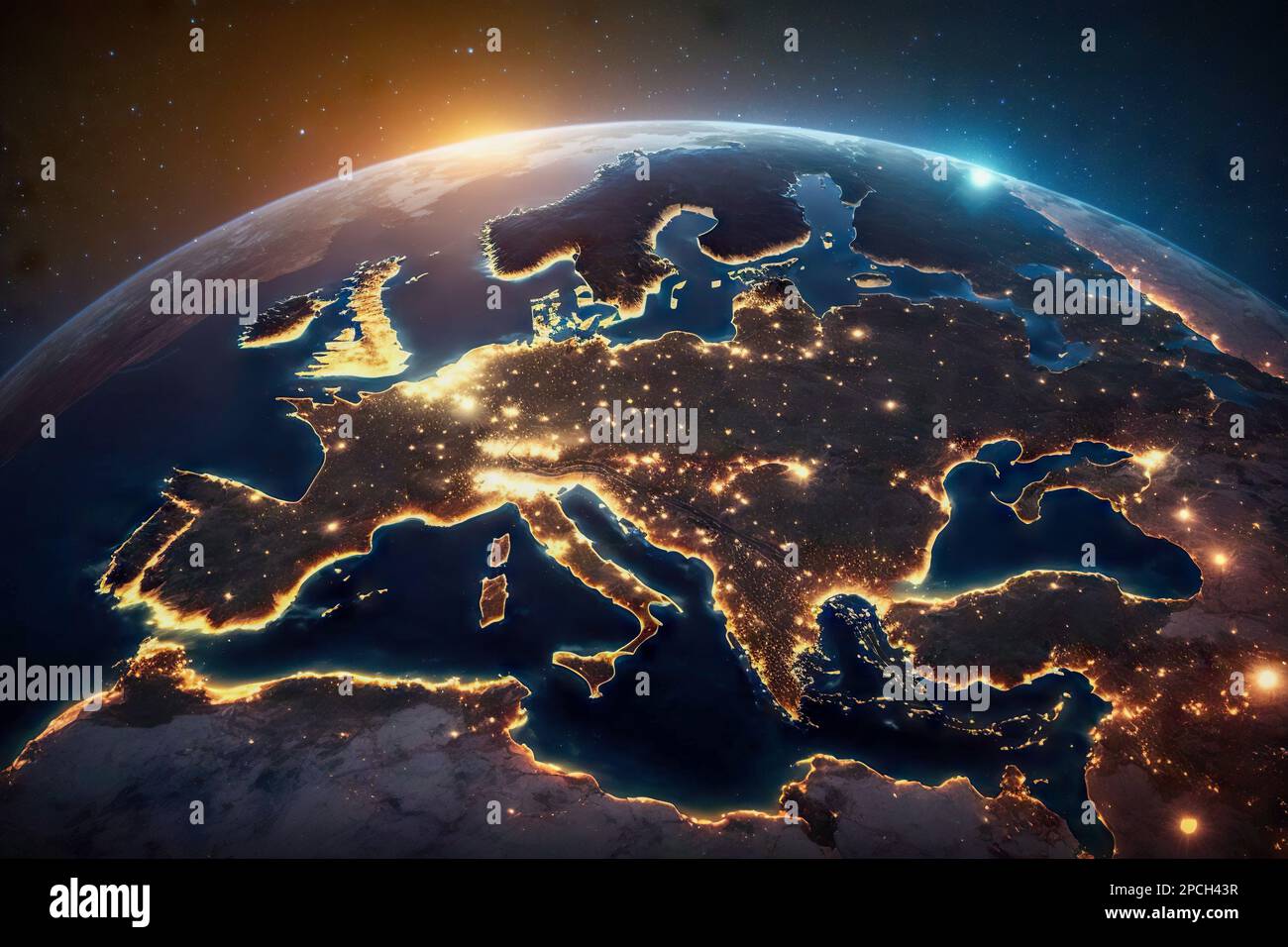 Earth from space realistic europe hi-res stock photography and images ...