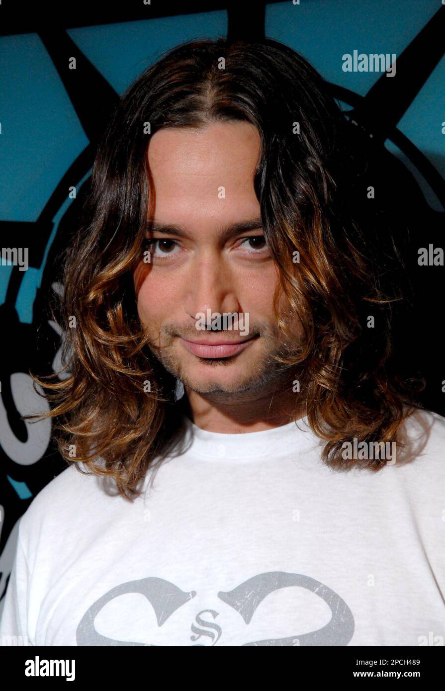 Singer Constantine Maroulis poses backstage after making an appearance ...