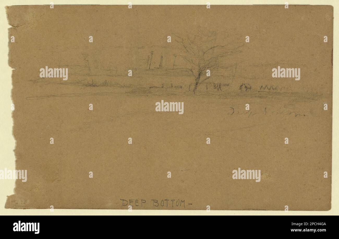 Deep Bottom. Morgan collection of Civil War drawings. Military camps ...