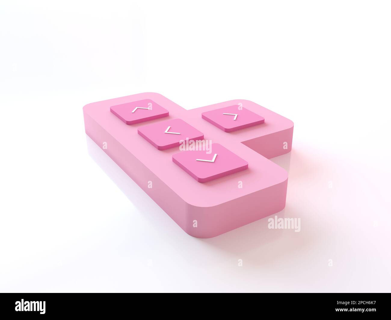 Pink minimal abstract technology equipment button keyboard 3d rendering ...