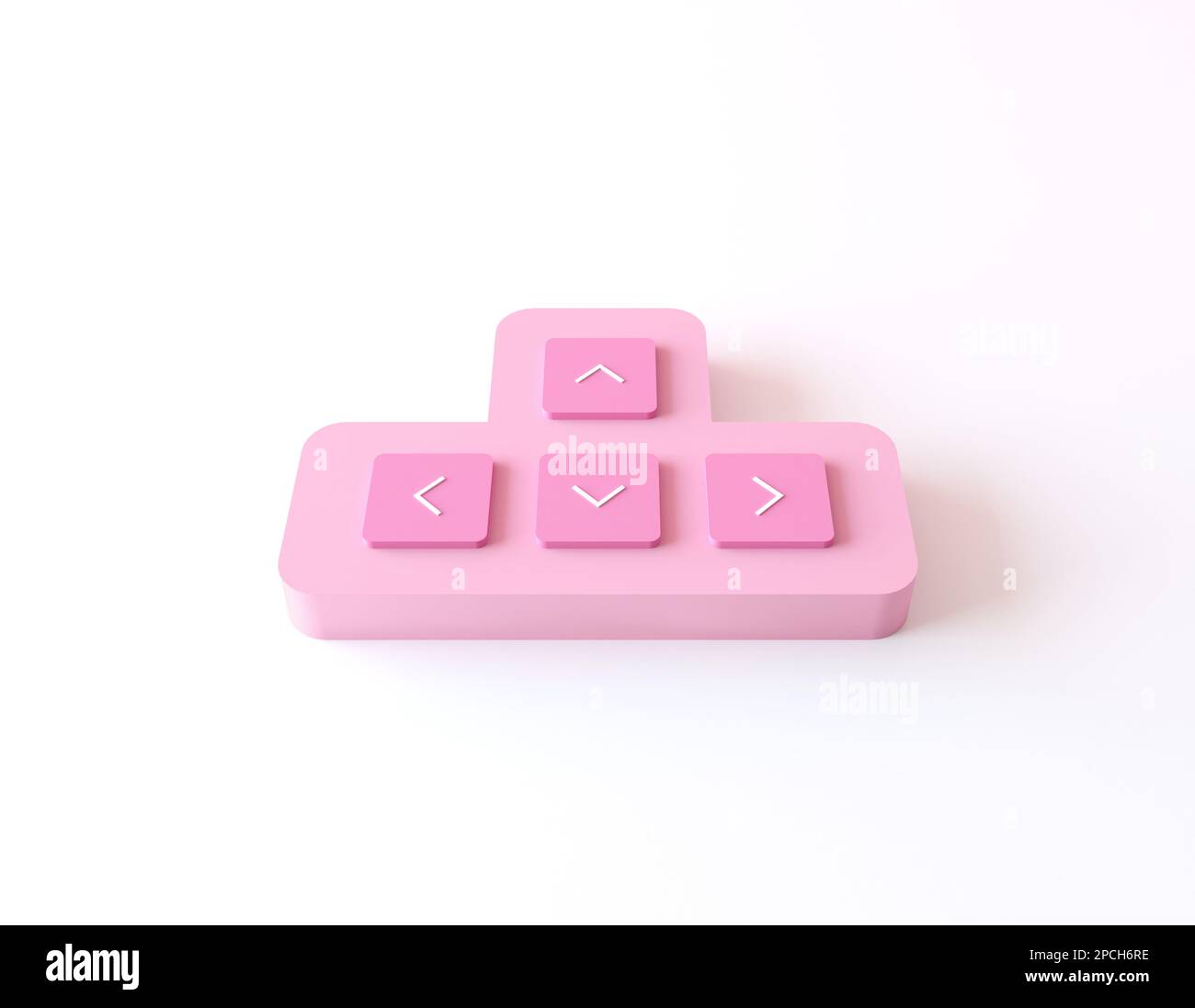 Tiny Little Pink Keyboard Arrow Cursor Keys Buttons 3d Pink Minimal Abstract Technology