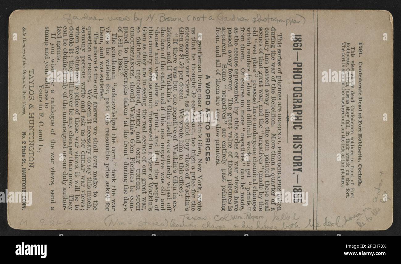 Confederate dead at Fort Robinette, Corinth. The Robin G. Stanford ...