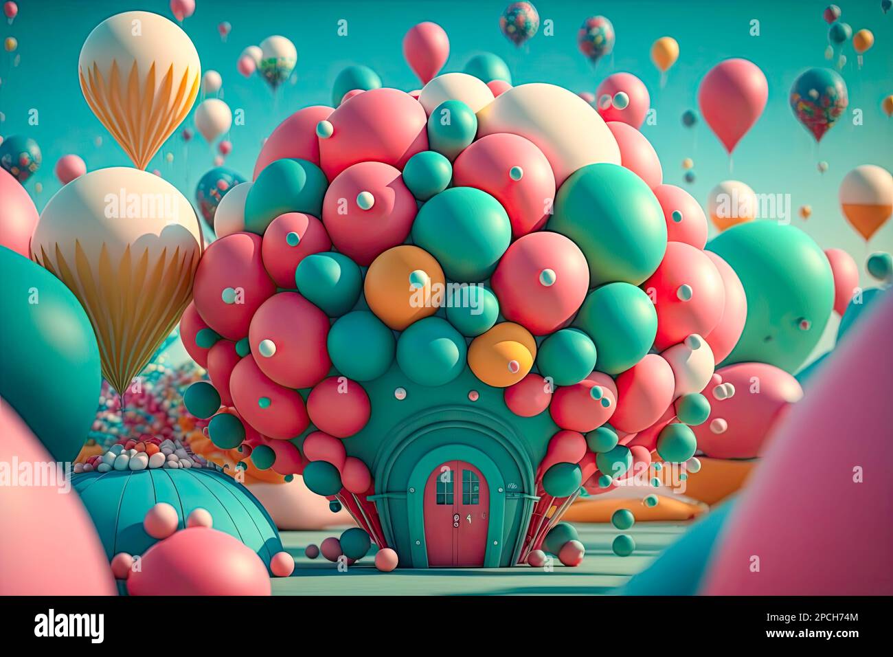 lots of colorful balloons Stock Photo - Alamy