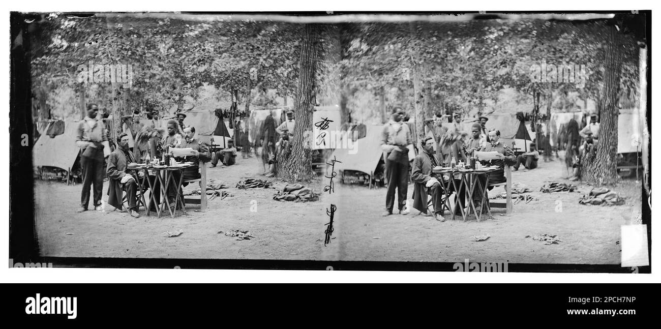 Bealeton, Virginia. Army of the Potomac Officer's mess of Company D ...