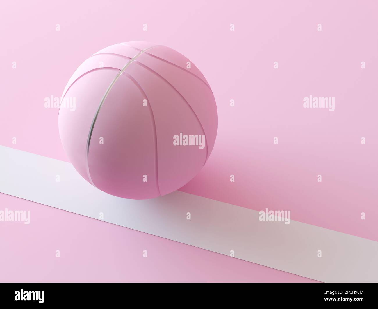 pink pastel silver abstract ball, creative basketball concept, 3d ...