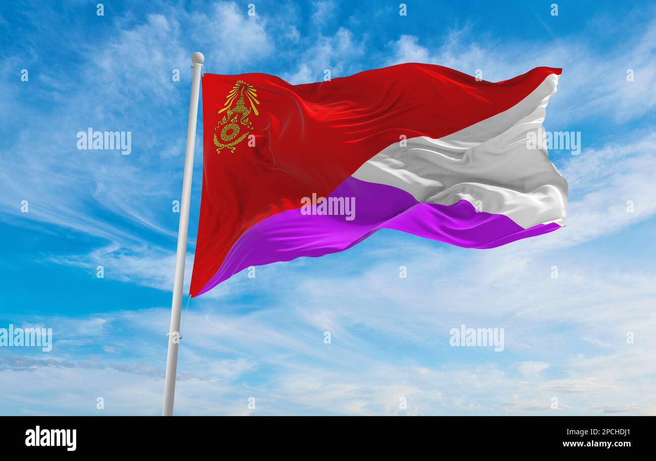 official flag of Identification Thai Army Battalion Signal Thailand at ...