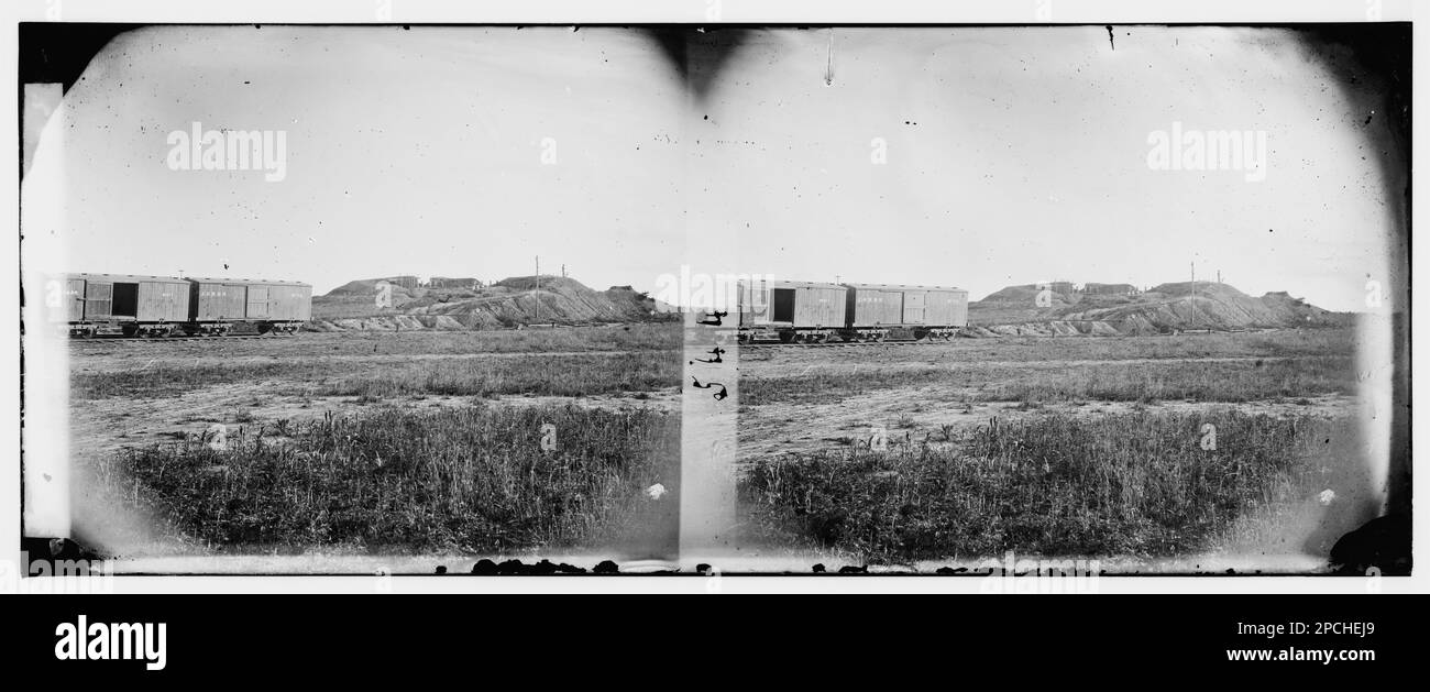 Manassas, Virginia. Confederate fortifications. (U.S. Military Railroad ...