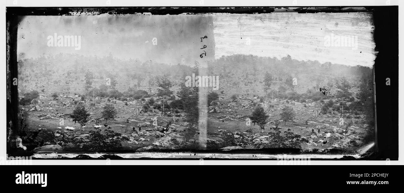 Gettysburg, Pennsylvania. View of Round Top. Civil war photographs ...