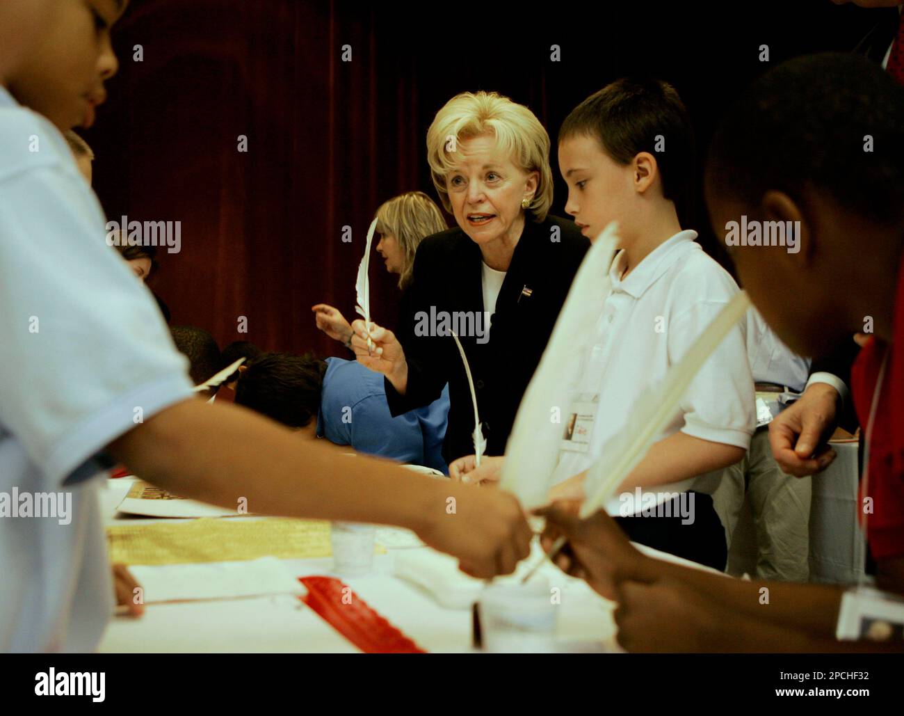 Lynne Cheney, wife of Vice President Dick Cheney, learns the finer ...